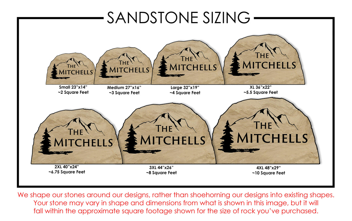 Sandstone Monogram Name Rock – Rockitecture