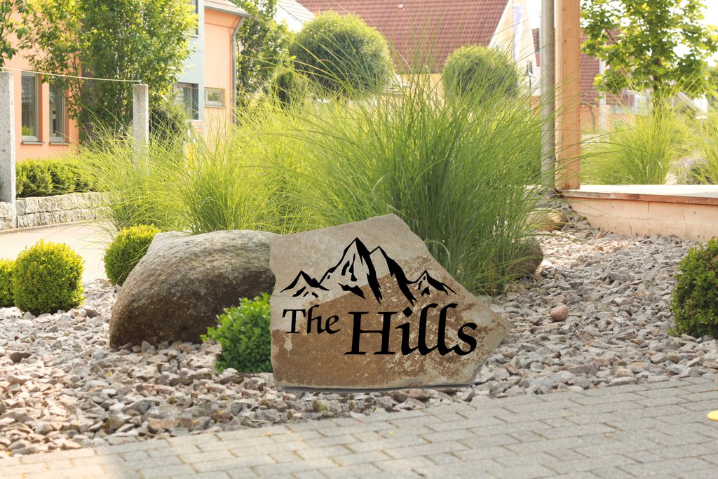 Custom Engraved Flagstone Sign – Rockitecture
